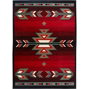 Home Dynamix Sagrada Southwest Area Rug , 7'8" x 10'7" inch , Black/Red/Ivory