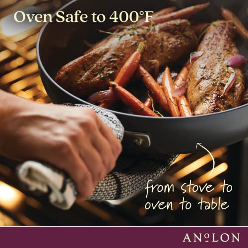 Anolon Advanced Hard Anodized Nonstick Frying / Fry Pan / Skillet - 8 Inch, Gray