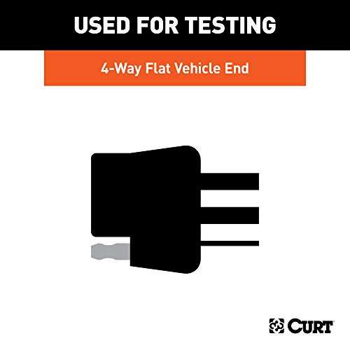 CURT 58261 4-Pin Flat Trailer Wiring Towing Vehicle Socket Tester