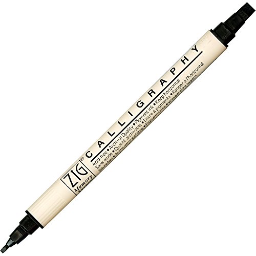 Zig Memory System Calligraphy Marker Pure Black