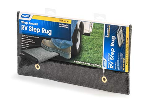 Camco 42925-A Gray 18 Inch 42925 18" Rv Step Rug-Grey