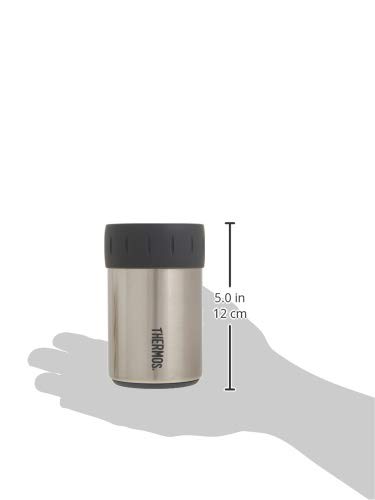 THERMOS Stainless Steel Beverage Can Insulator for 12 Ounce Can, Stainless Steel