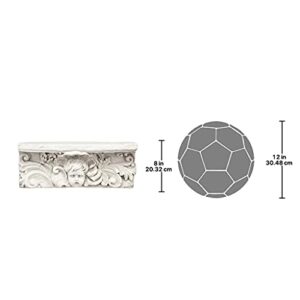 Design Toscano Cathedral Cherub Sculptural Wall Shelf, 5.5"D x 20"W x 8"H, Antique Stone