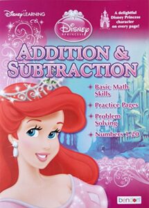 easter basket stuffer gift disney princess addition and subtraction kindergarten math workbook