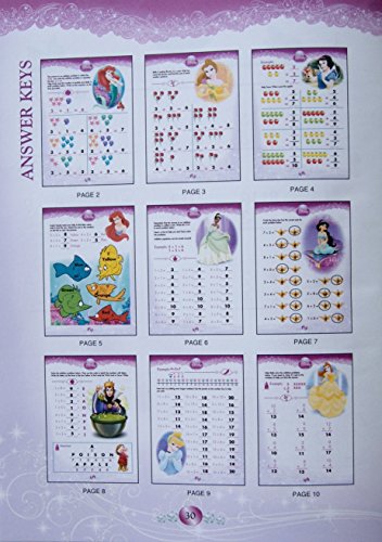 Easter Basket Stuffer Gift Disney Princess Addition and Subtraction Kindergarten Math Workbook