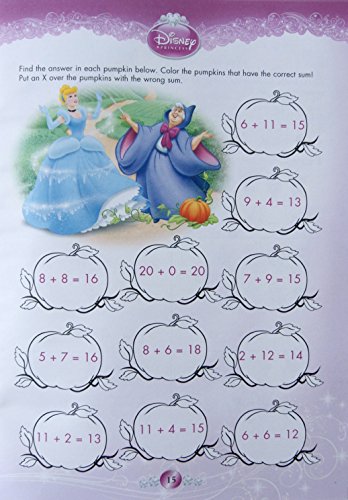 Easter Basket Stuffer Gift Disney Princess Addition and Subtraction Kindergarten Math Workbook