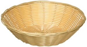 winco round woven basket, 9-inch by 2.75-inch, natural