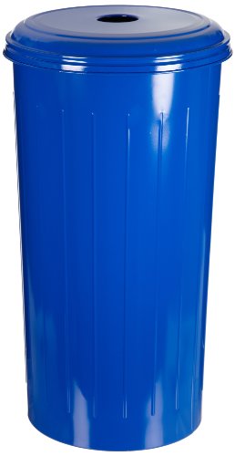 Witt Industries 10/1DTDB Steel 20-Gallon Round Top Basket, Legend "Cans Only, Recycle", Round, 30" Height, Dark Blue