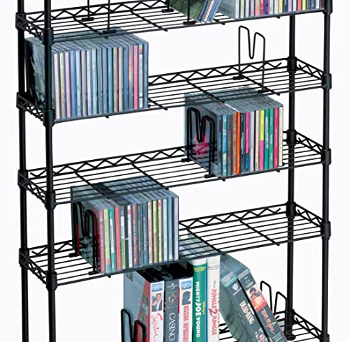 Atlantic Maxsteel 8-Tier Heavy Gauge Steel Wire Storage Shelving, holds up to 440 CD; or 228 DVD; or 264 Blu-Ray/Video Game discs, also great for organize collectable/memorabilia, in Black – PN 3020