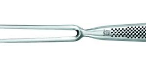 Global GF-24, Classic Straight, Stainless Steel Carving Fork, Medium, Silver