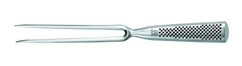 Global GF-24, Classic Straight, Stainless Steel Carving Fork, Medium, Silver