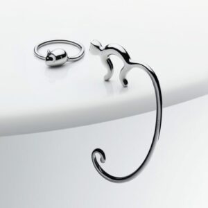 Alessi Aleesi FGO01 Minou Purse Hook, Silver,Small