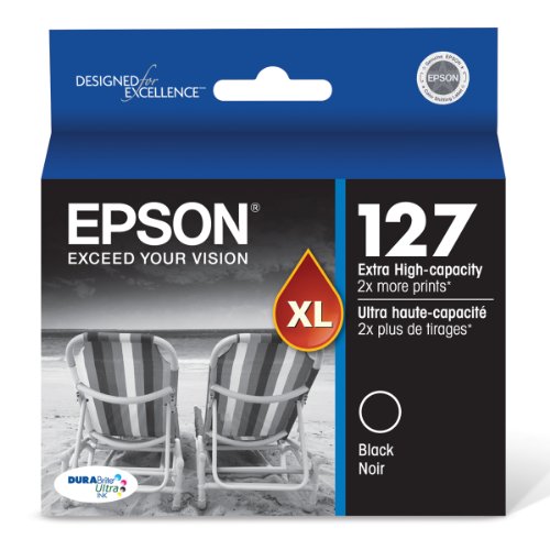 EPSON T127 DURABrite Ultra Ink Standard Capacity Black Cartridge (T127120-S) for select Epson Stylus and WorkForce Printers