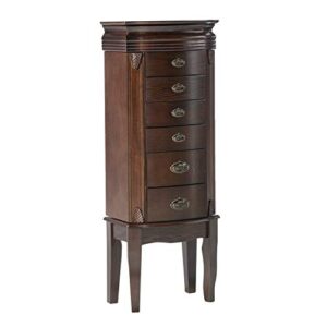 powell italian influenced transitional espresso jewelry armoire