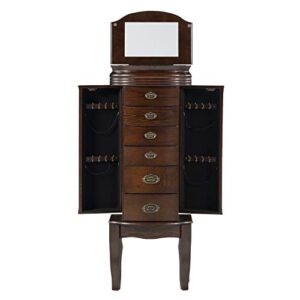 Powell Italian Influenced Transitional Espresso Jewelry Armoire