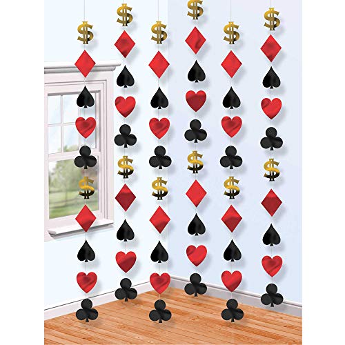 Casino Party Hanging Decoration | Pack of 6