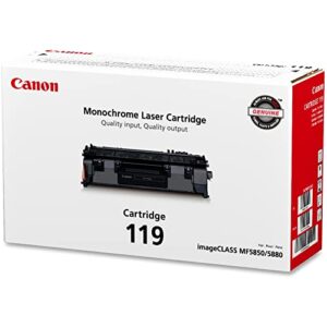 Canon Genuine Toner, Cartridge 119 Black (3479B001), 1 Pack, for Canon imageCLASS MF5800 /5900/6100 Series, MF410 Series, LBP6300 / 6600 Series, LBP250 Series Laser Printer