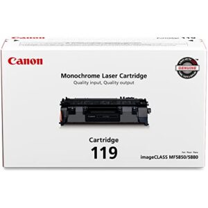 Canon Genuine Toner, Cartridge 119 Black (3479B001), 1 Pack, for Canon imageCLASS MF5800 /5900/6100 Series, MF410 Series, LBP6300 / 6600 Series, LBP250 Series Laser Printer