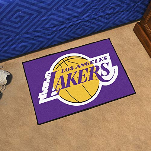 FANMATS - 11911 NBA Los Angeles Lakers Nylon Face Starter Rug 19"x30"