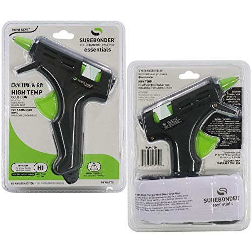 Surebonder GM-160 Mini High Temperature Glue Gun, 10-watt, Green/Black