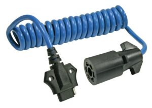 reese towpower 74686 coiled 7-way blade to 4-flat adapter