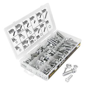 trades pro 836344 240pc zinc metric nut & bolt assortment, combination pack