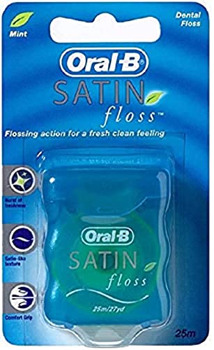 Oral-B Satin Dental Floss Mint Flavour, Pack of 3