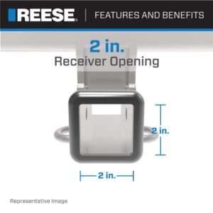 Reese 44101 Class III-IV Custom-Fit Hitch with 2" Square Receiver opening, includes Hitch Plug Cover