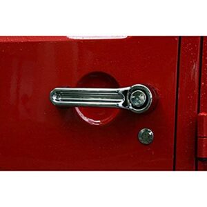 Rugged Ridge 13311.11 Door Handle Cover Kit, Chrome; 07-18 Jeep Wrangler JK