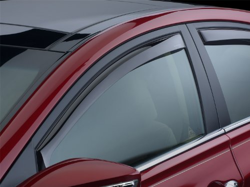 WeatherTech Custom Fit Front Side Window Deflectors for Toyota Tacoma, Dark Smoke