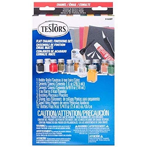 Testors Flat Finish Enamel Paint Set, Packaging may vary