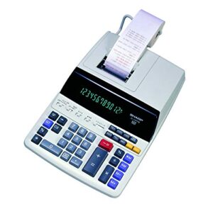 sharp el-1197piii heavy duty color printing calculator with clock and calendar