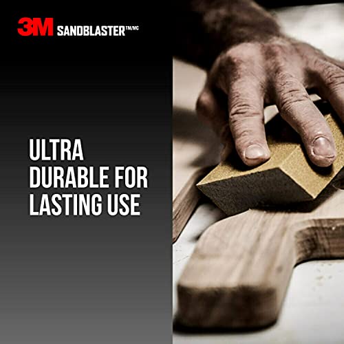 3M 9560 Dual Angled Sanding Sponge, 100 Grit, Gold