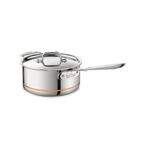 all-clad 6203 ss copper core 5-ply bonded dishwasher safe saucepan with lid / cookware, 3-quart, silver