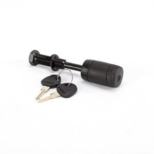 heininger 6033 advantage sportsrack 1.25″ threaded receiver trailer lock, black