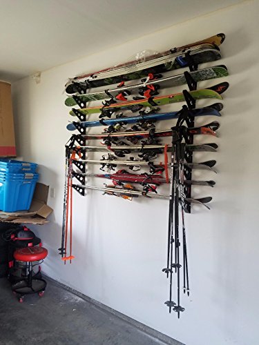 StoreYourBoard Ski Storage Rack, Horizontal Wall Rack