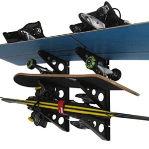 StoreYourBoard Ski Storage Rack, Horizontal Wall Rack