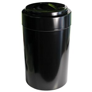 tightvac everythingvac bulk dry goods storage container, 5 pounds plus, solid black body/cap