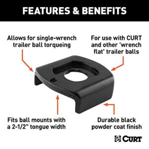 CURT 45007 Trailer Hitch Ball Mount Tongue Sleeve, Fits 2-1/2-Inch Tongue Width, 1-Inch Hole