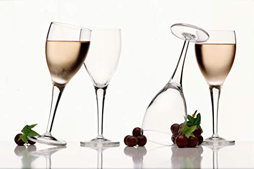 Luigi Bormioli Set of 4 Michelangelo Mastrepiece Wine Glasses, 8-Oz.