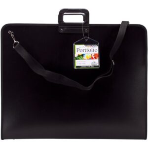 royal brush 17-inch by 22-inch nylon portfolio, black