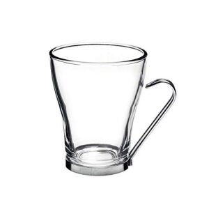 bormioli rocco oslo cappuccino glass cups, clear, 8 ounces (4 pieces)