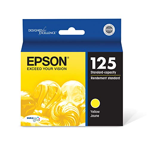 EPSON T125 DURABrite Ultra Ink Standard Capacity Yellow Cartridge (T125420) for select Epson Stylus and WorkForce Printers