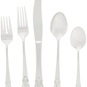 Ginkgo International Fleur de Lis 20-Piece Stainless Steel Flatware Place Setting, Service for 4