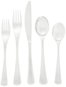 ginkgo international mariko 20-piece stainless steel flatware place setting, service for 4