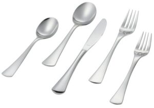 ginkgo international mariko 5-piece stainless steel flatware place setting, service for 1