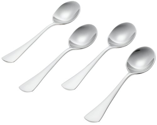 Ginkgo International Mariko Stainless Steel Demitasse Spoons, Set of 4