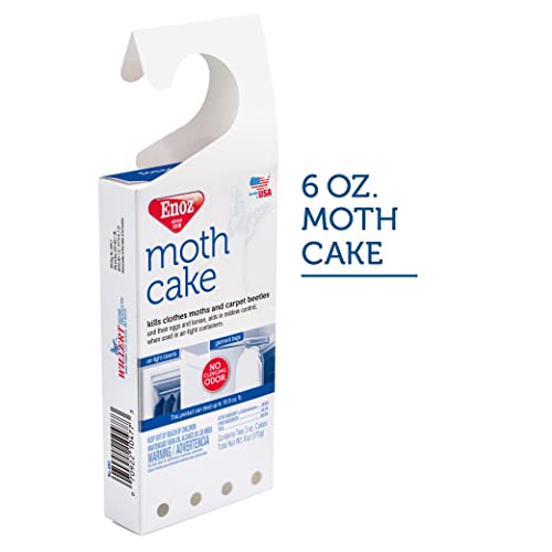 Enoz Moth Cake Kills Clothes Moths, Carpet Beetles, and Eggs and Larvae