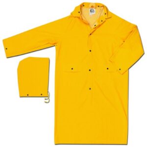 MCR Safety 200CX2 49-Inch Classic PVC/Polyester Coat with Detachable Hood, Yellow, 2X-Large