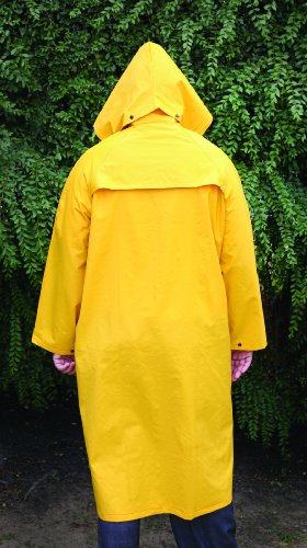 MCR Safety 200CX2 49-Inch Classic PVC/Polyester Coat with Detachable Hood, Yellow, 2X-Large